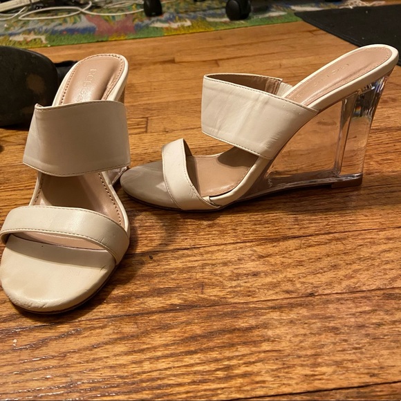 Shoes | Bcbg Clear Wedge Transparent Lucite Walina Wedge Sandals | Poshmark